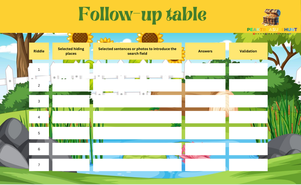 Garden Scavenger Hunt - Printable Treasure Hunt PDF