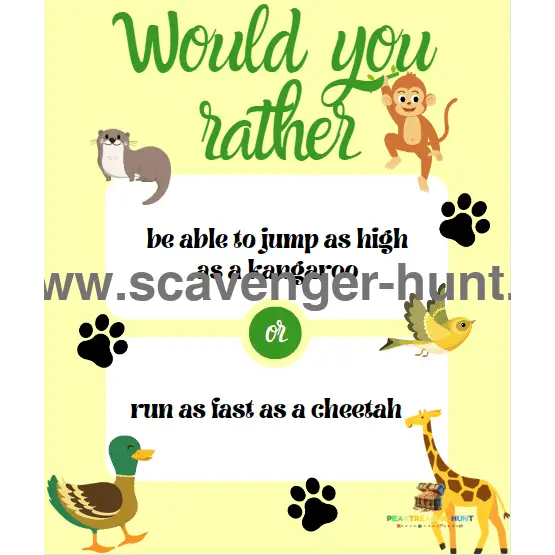 Animal Would You Rather Questions - 40 Would You Rather Cards ...