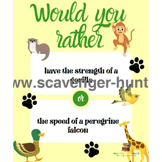 Animal Would You Rather Questions - 40 Would You Rather Cards ...
