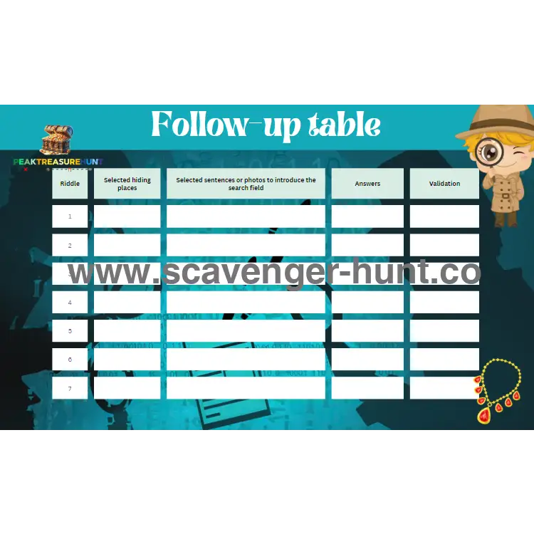 Detective Treasure Hunt – Printable Scavenger Hunt-peaktreasurehunt