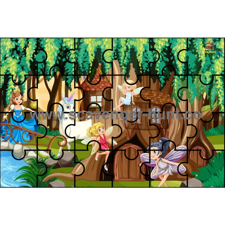 Free Printable Fairytale Puzzle-peaktreasurehunt – Scavenger Hunt
