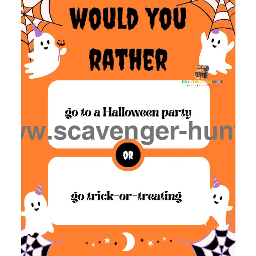 Halloween Would You Rather - 40 Printable "Would You Rather" Questions ...