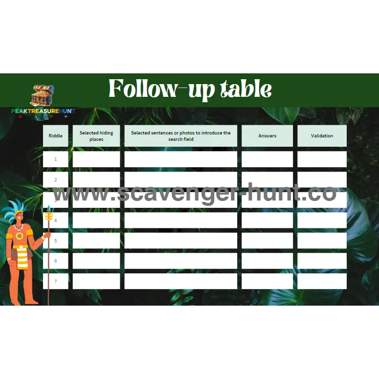 Maya In The Jungle Treasure Hunt - Scavenger Hunt Printable For ...