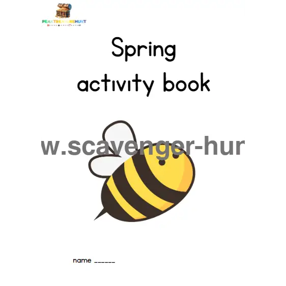 Printable Spring Activity Book - Peaktreasurehunt – Scavenger Hunt