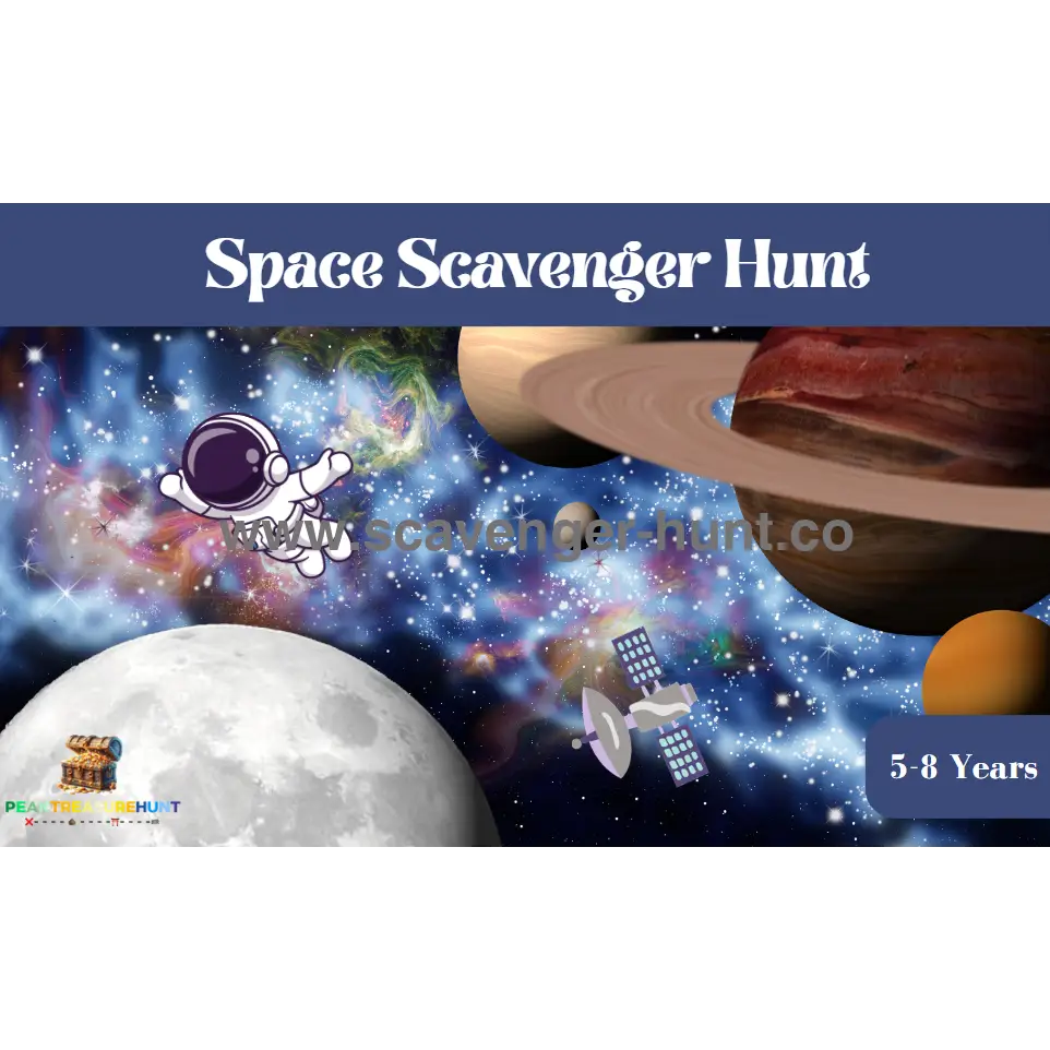 Space Scavenger Hunt - Printable Treasure Hunt - Peaktreasurehunt
