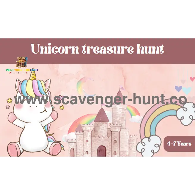 Unicorn treasure hunt printable scavenger hunt tasks to print out (PDF ...