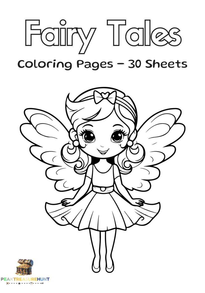 Fairy Tales Coloring Pages for Kids - 30 Printable Sheets – Scavenger Hunt