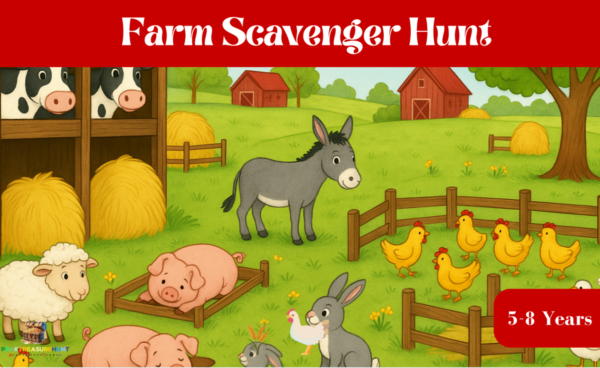 Farm Scavenger Hunt - Printable PDF Treasure Hunt