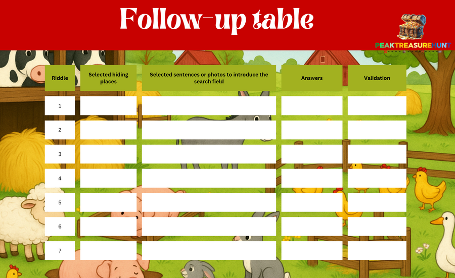 Farm Scavenger Hunt - Printable PDF Treasure Hunt