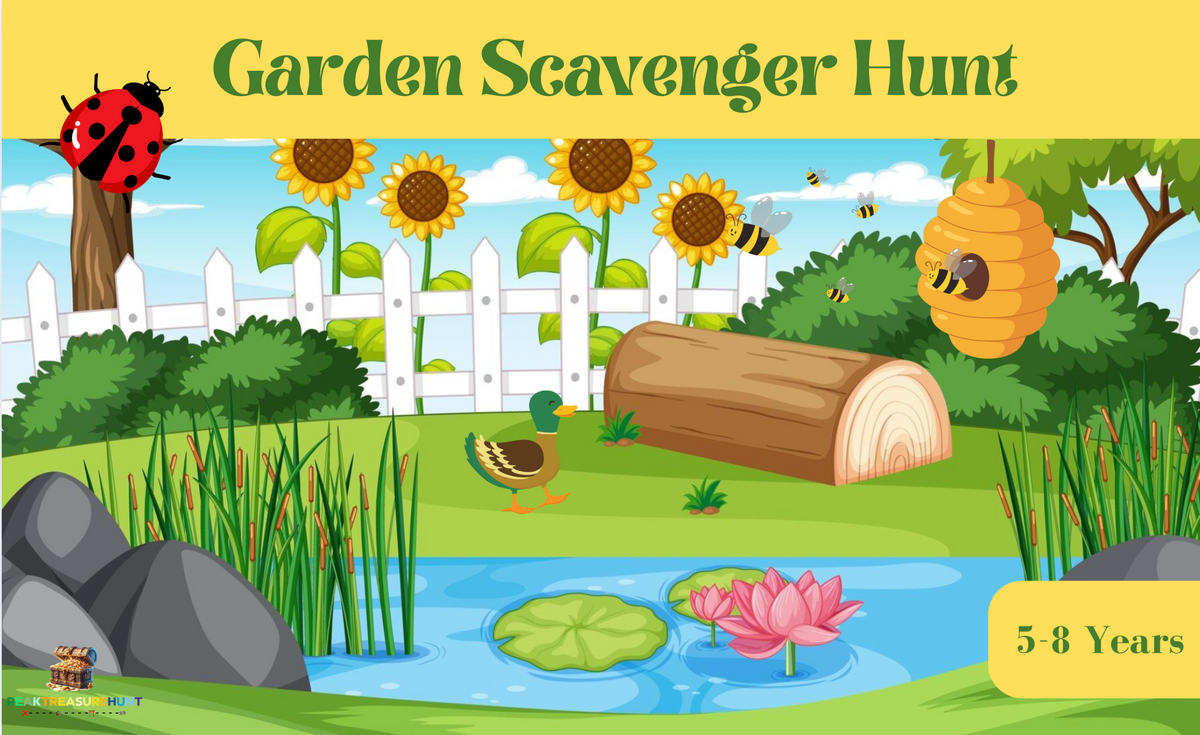 Garden Scavenger Hunt - Printable Treasure Hunt PDF