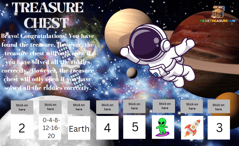 Space Scavenger Hunt - Printable Treasure Hunt - Peaktreasurehunt