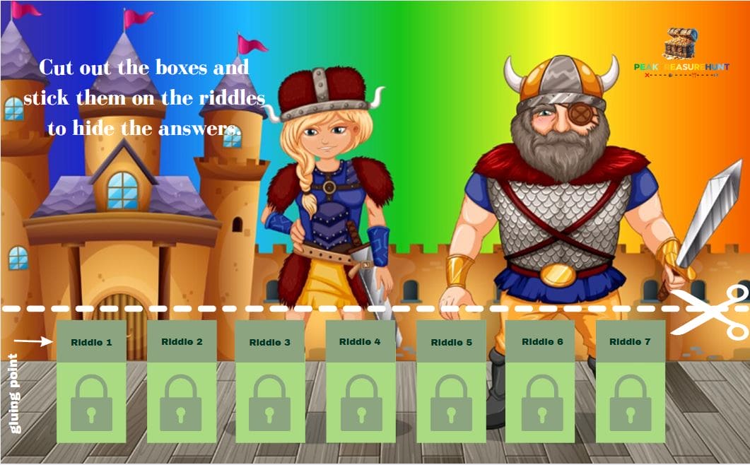 Viking Treasure Hunt - 5-8 Years Old - Printable Treasure Hunt Tasks P ...