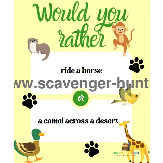 Animal Would You Rather Questions - 40 Would You Rather Cards ...