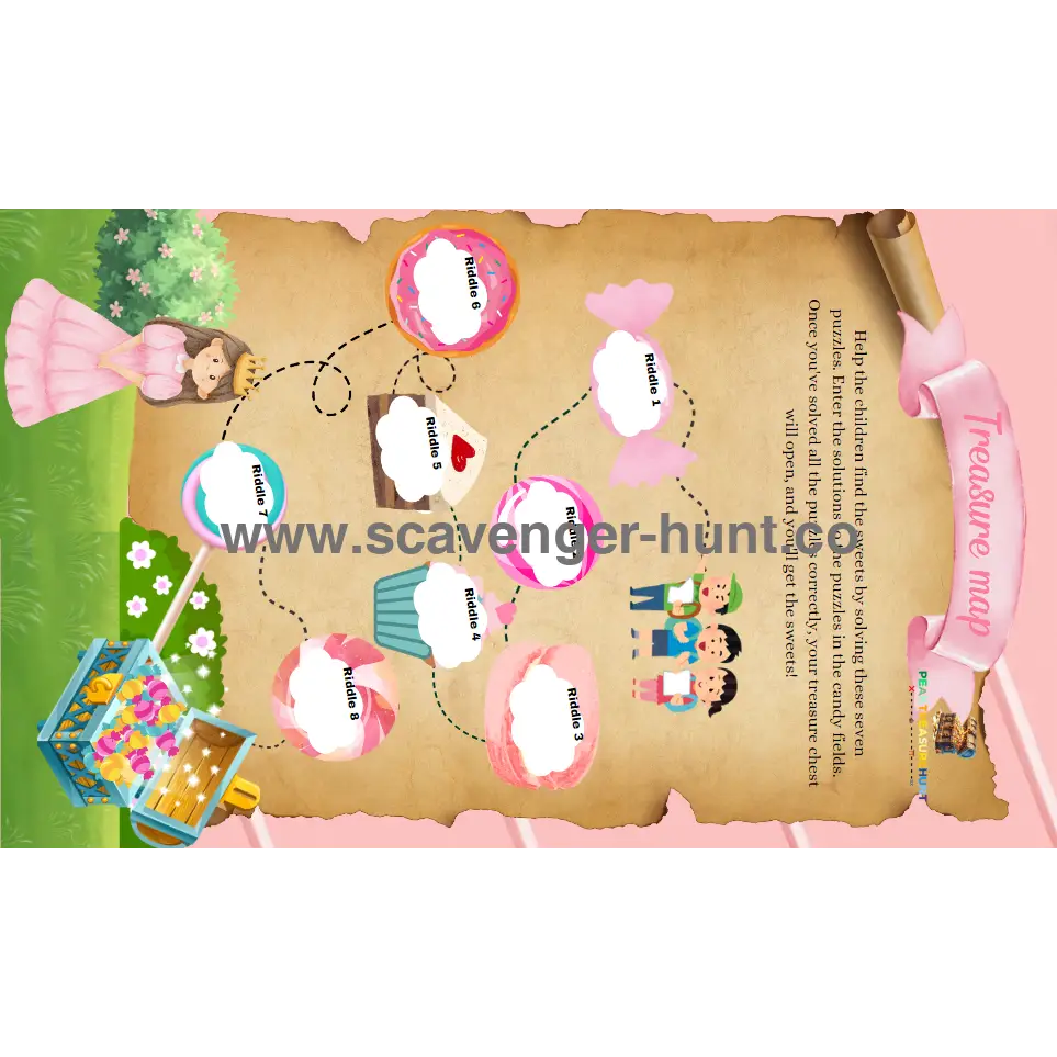 Candy Scavenger Hunt - Printable Treasure Hunt - Peaktreasurehunt