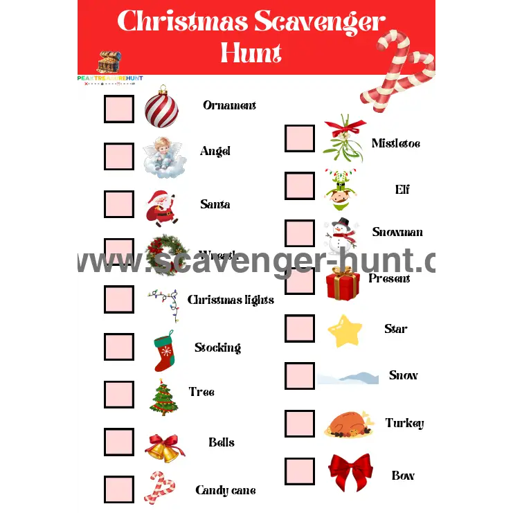 Christmas Scavenger Hunt - Free-peaktreasurehunt