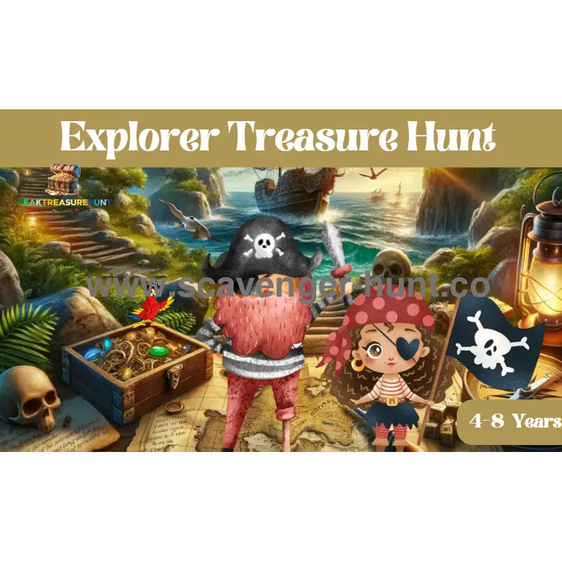 Explorer And Pirate Scavenger Hunt - Printable Treasure Hunt ...
