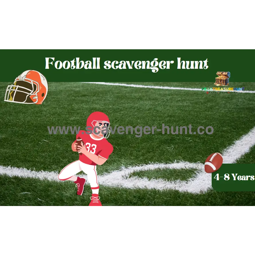 Football Scavenger Hunt - Printable Treasure Hunt - Peaktreasurehunt