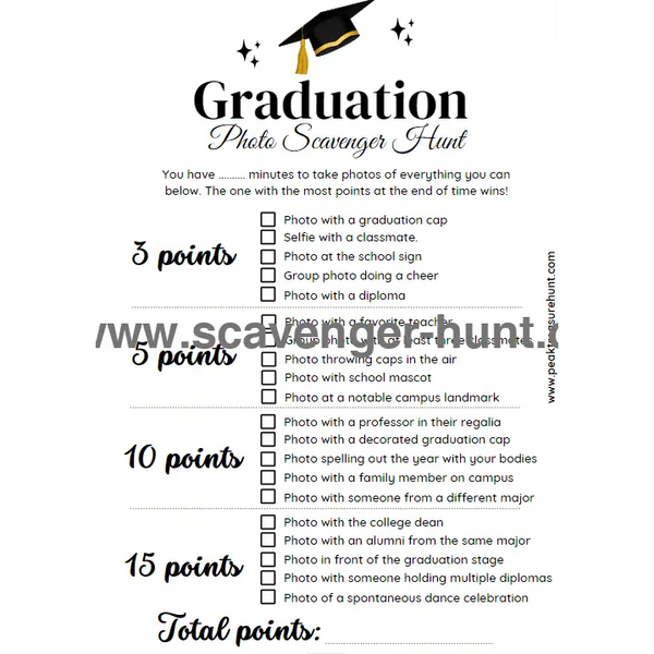 Graduation Scavenger Hunt
