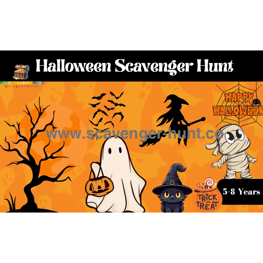 Halloween Scavenger Hunt - Printable Treasure Hunt PDF