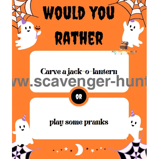 Halloween Would You Rather - 40 Printable "Would You Rather" Questions ...