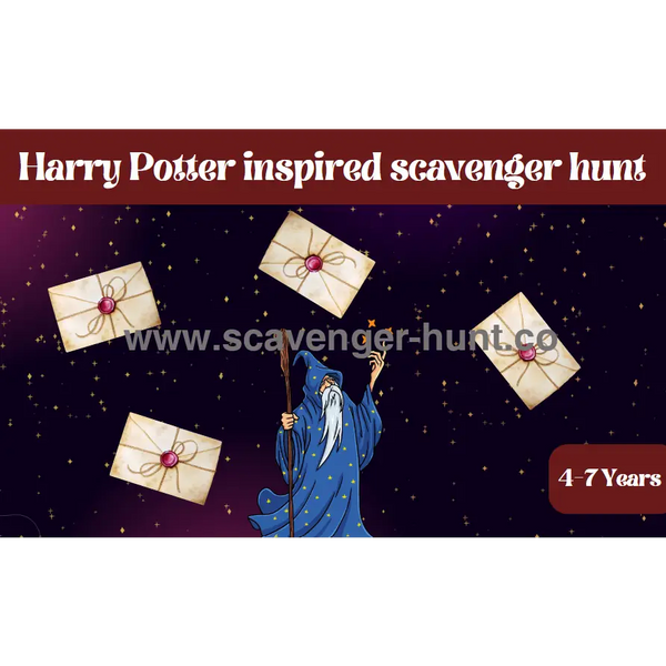 Harry Potter Scavenger Hunt - Printable Treasure Hunt - peaktreasurehunt