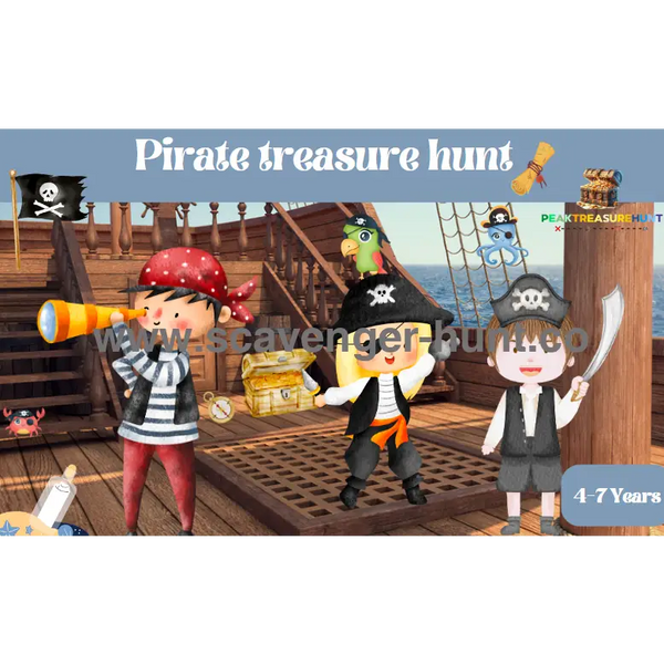 Pirate Treasure Hunt - Printable Scavenger Hunt (4-7 Years ...