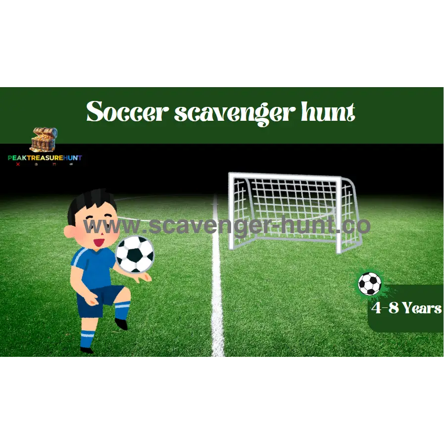 Soccer Scavenger Hunt - Printable Treasure Hunt - Peaktreasurehunt