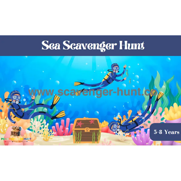 Under The Sea Scavenger Hunt - Printable Treasure Hunt - Peaktreasurehunt