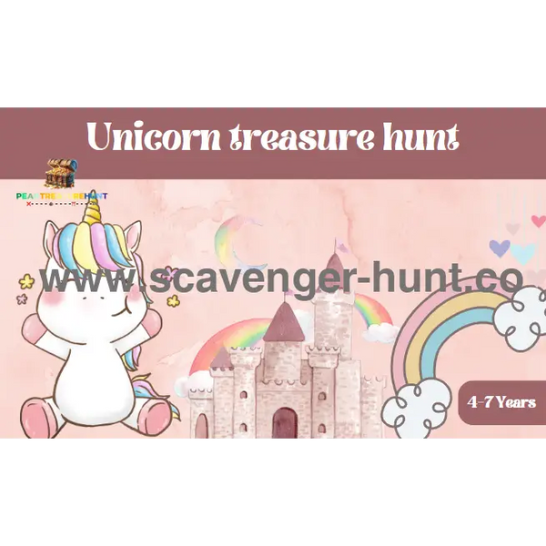 Unicorn treasure hunt printable scavenger hunt tasks to print out (PDF ...